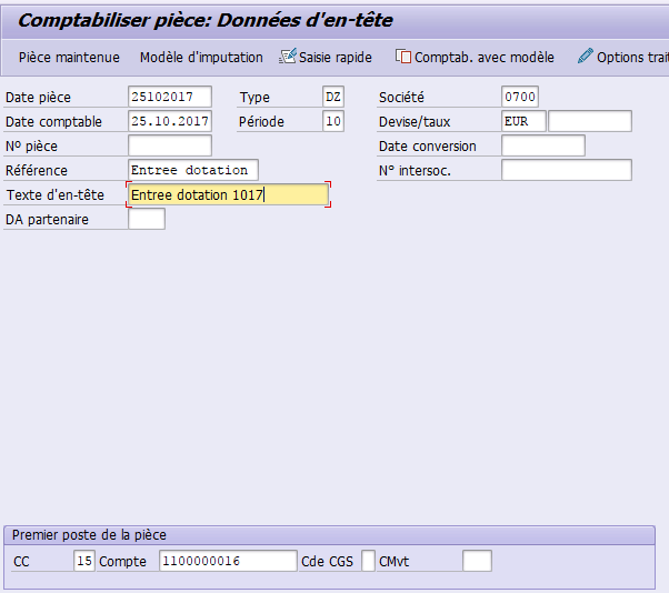 Compte de transit | Portail SPRB